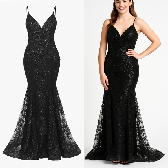 Dylan&Davids | Dresses | Dylan Davids Sequin Corset Mermaid Evening ...